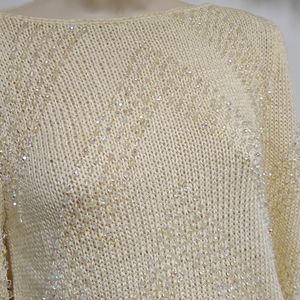 Nannell | Sweaters | Beautiful Light Cream Beaded Nannell Sweater M ...